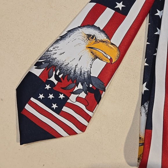 Rene Chagal | Accessories | Vintage Rene Chagal Patriotic Eagle Necktie ...